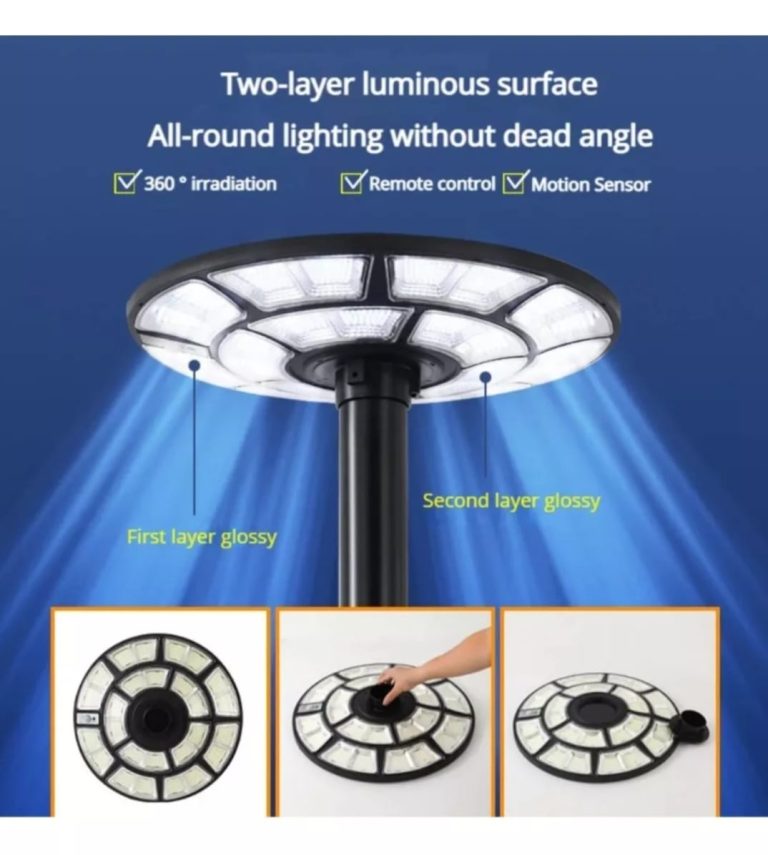 Foco Solar LED UFO 600W con Panel Integrado - Mi Rincón Solar
